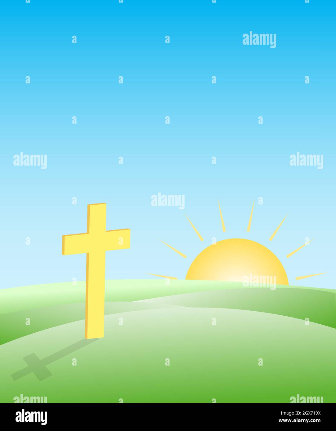 Easter morning sunrise Stock Vector Images - Alamy