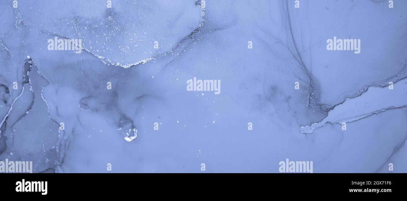 Ink Colours Mix. Fluid Wave Background. Indigo Stock Photo - Alamy