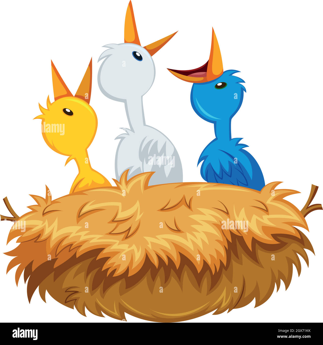 Baby birds crying Stock Vector Images - Alamy