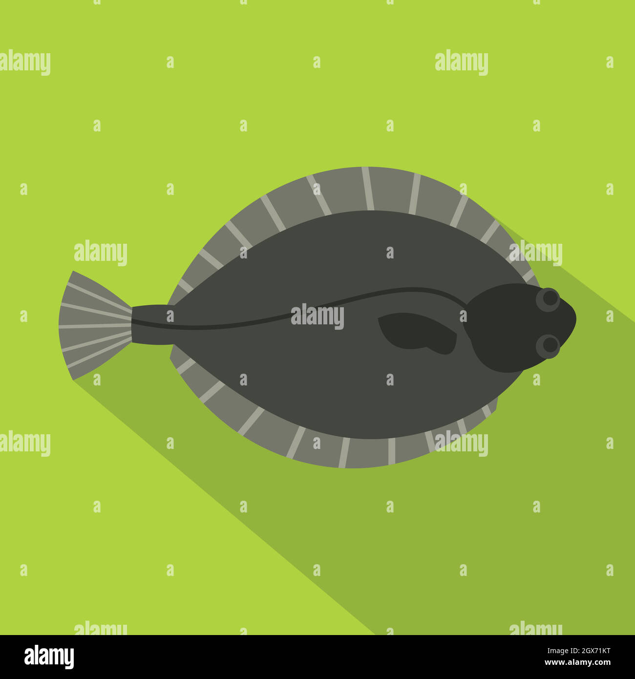 Flounder fish icon, flat style Stock Vector Image & Art - Alamy