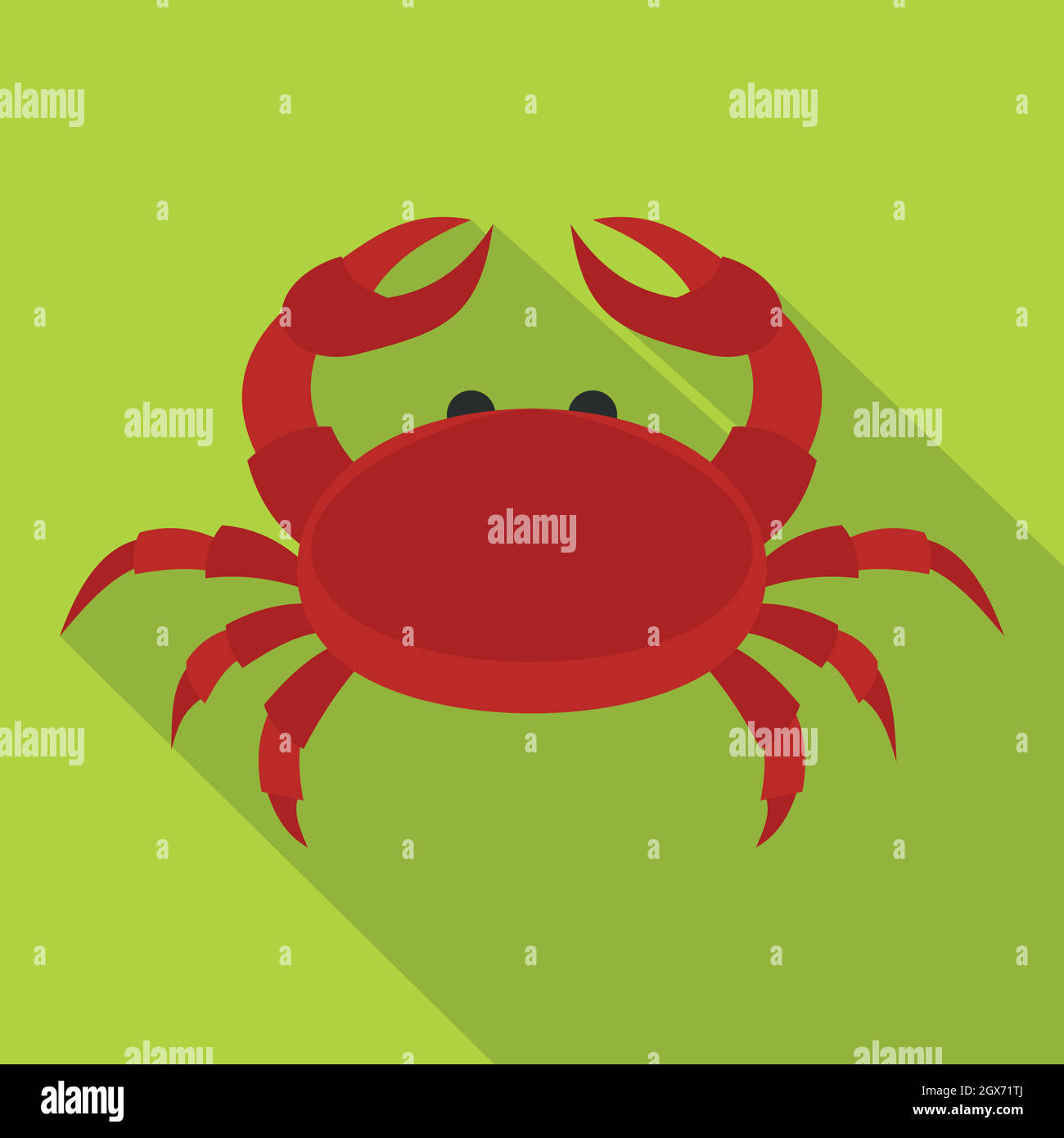 Red crab icon, flat style Stock Vector Image & Art - Alamy