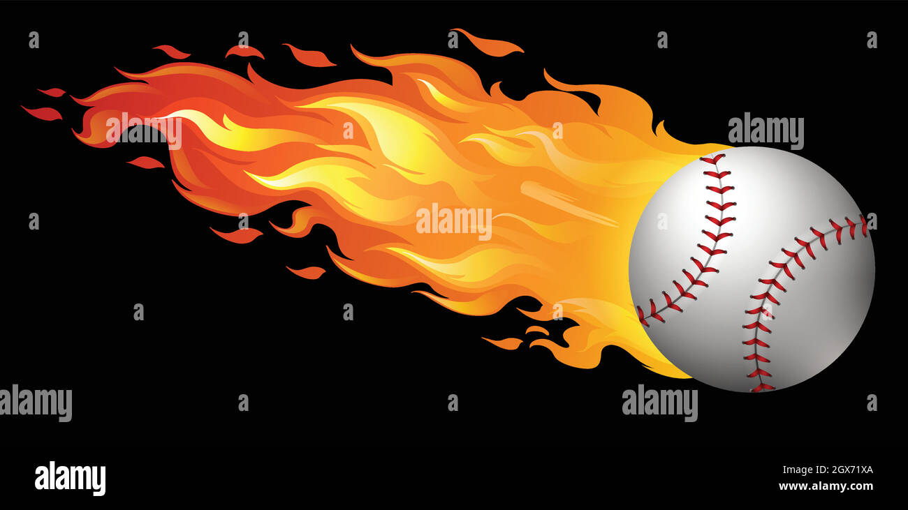 Baseball on fire Stock Vector Image & Art - Alamy