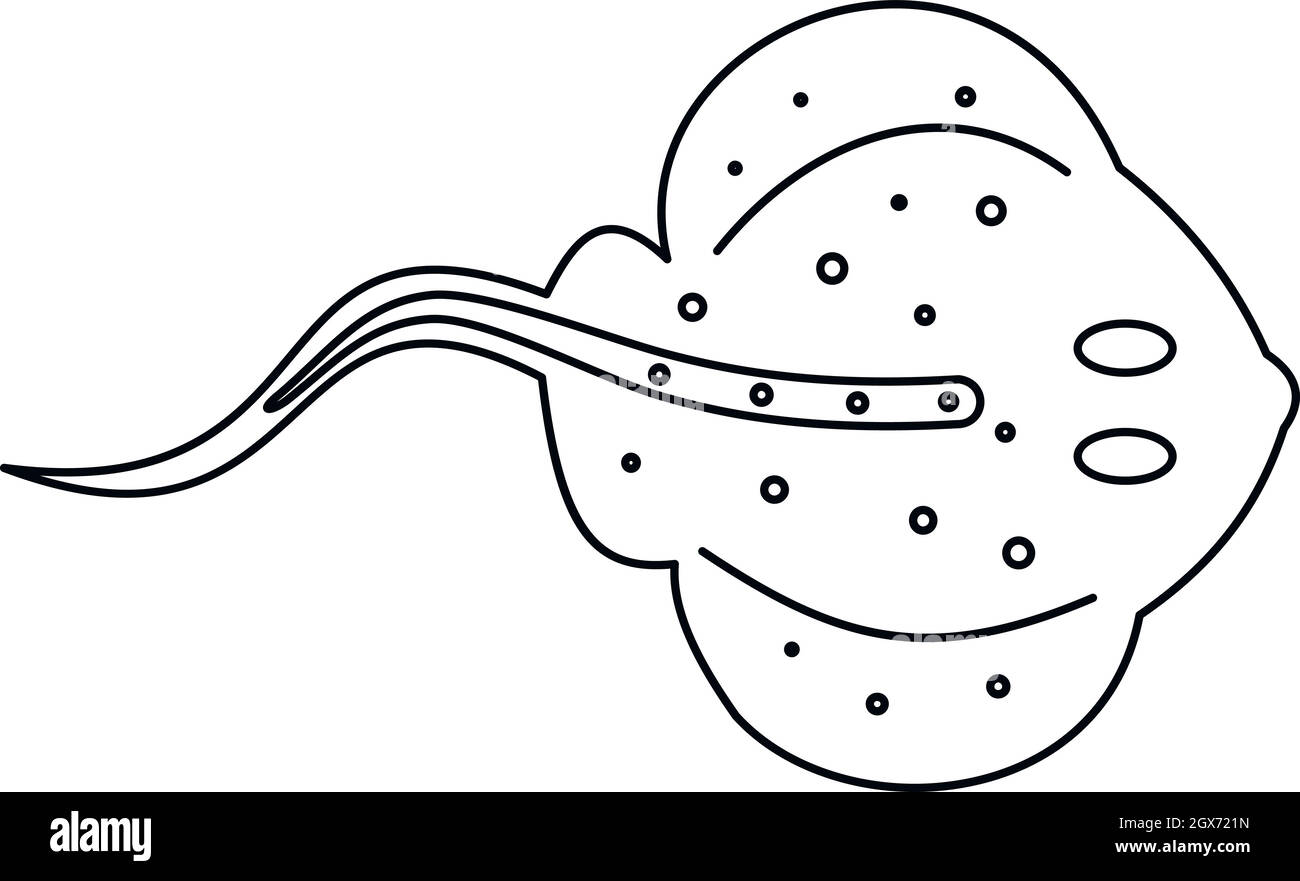 Stingray icon, outline style Stock Vector Image & Art - Alamy