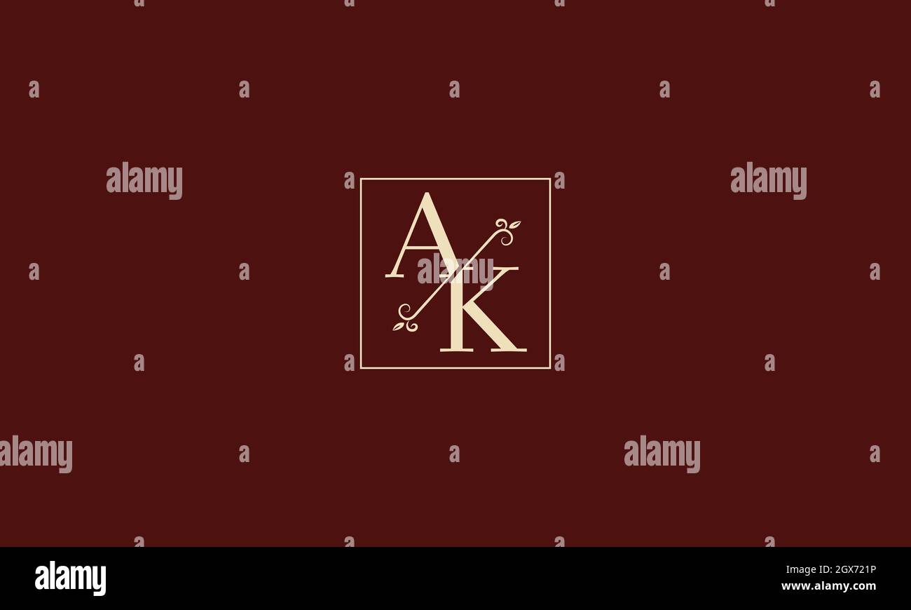 LETTERS A K LOGO DESIGN WITH NEGATIVE SPACE EFFECT FOR ILLUSTRATION ...