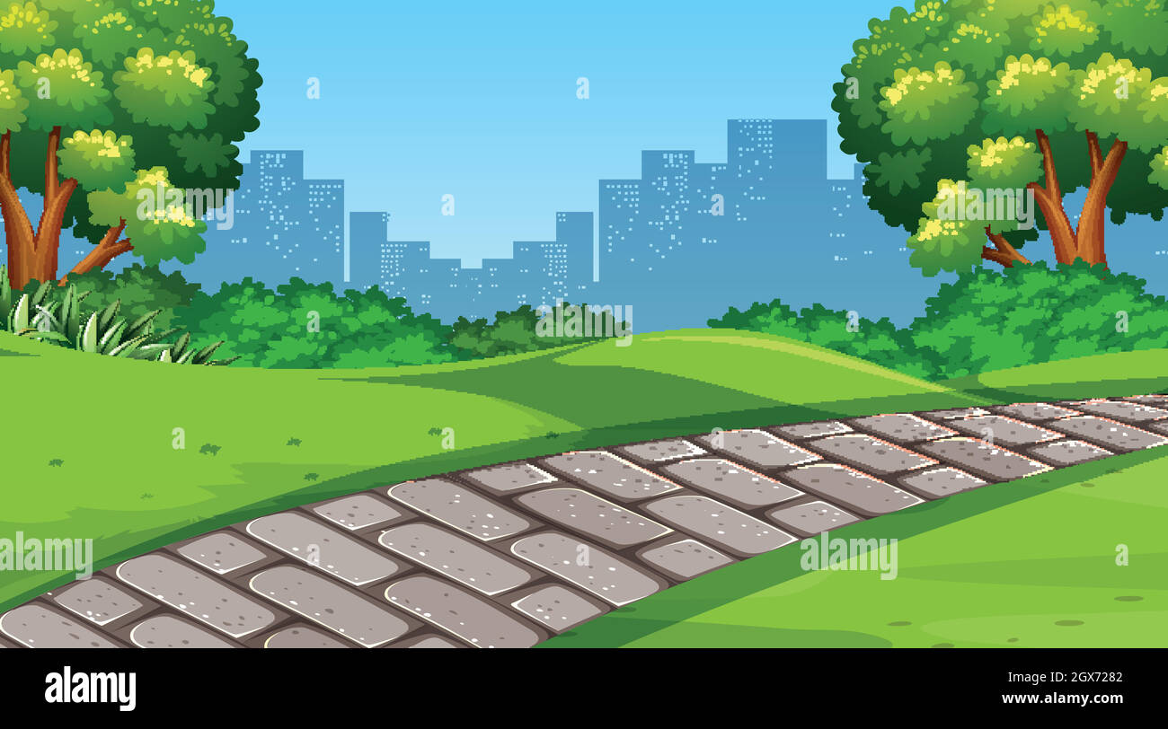 A simple park scene Stock Vector Image & Art - Alamy