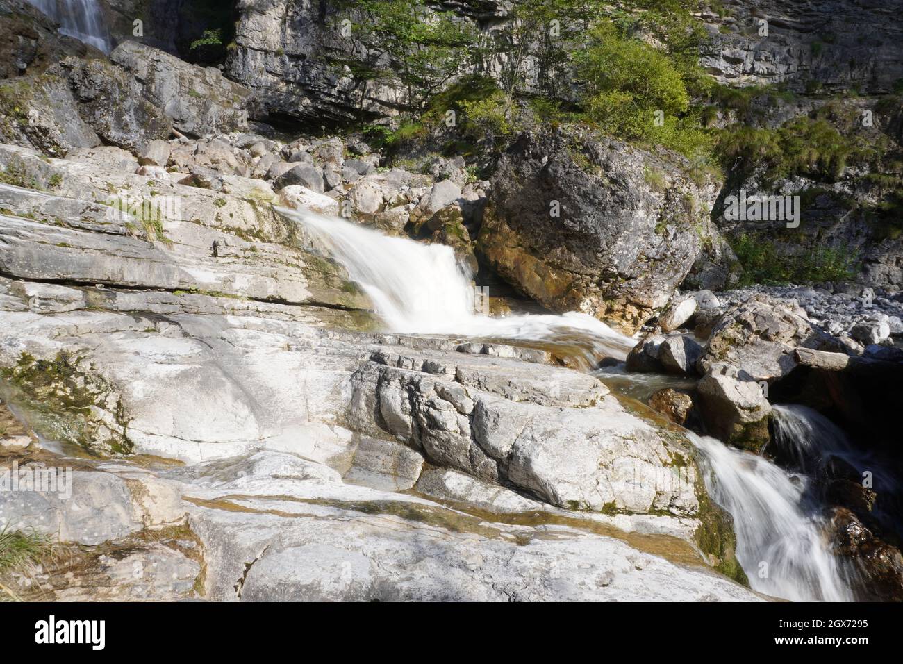 Beautiful shot of a rocky waterfall Stock Photo - Alamy