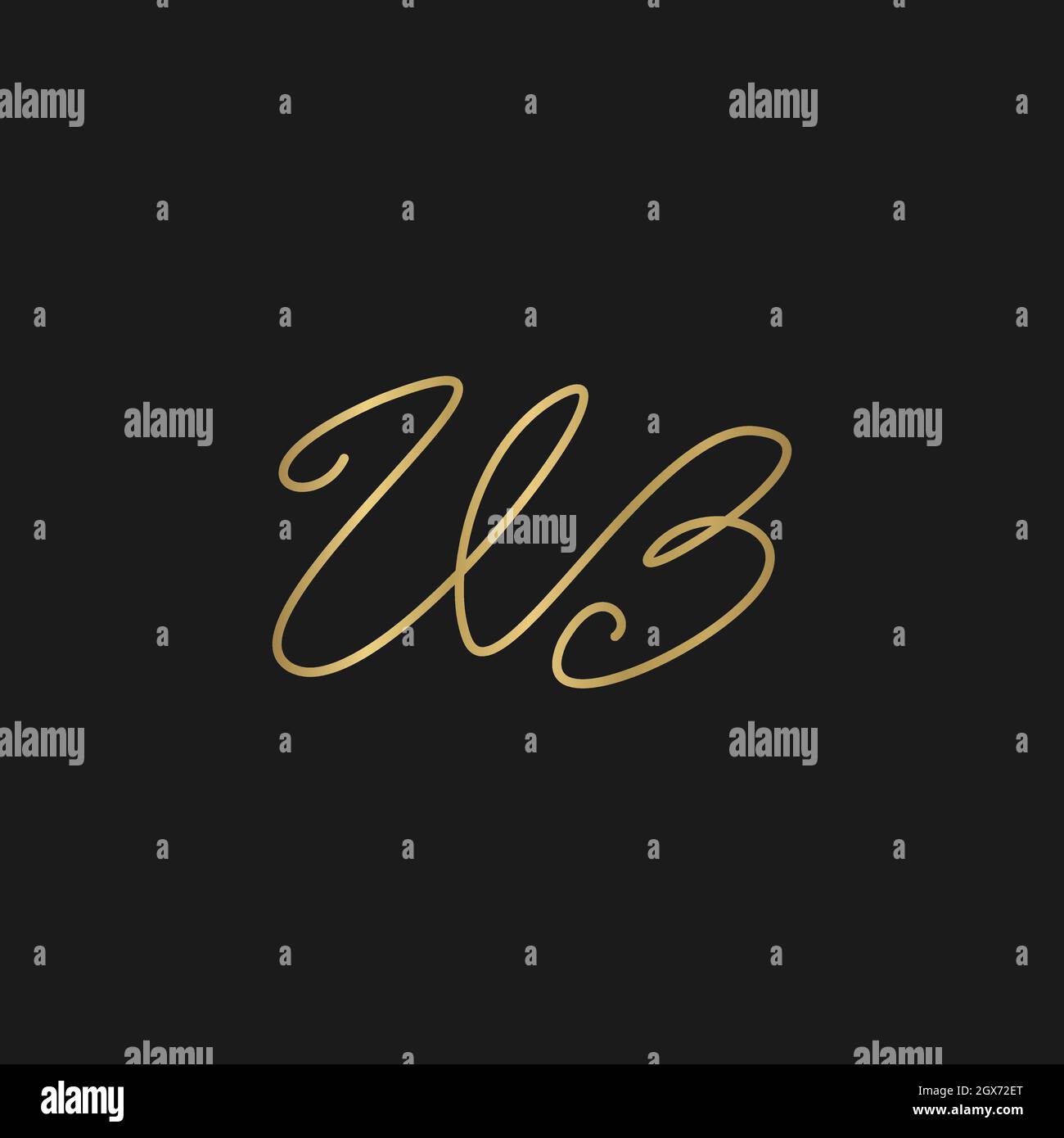 Alphabet Initials logo BW, WB, W and B Stock Vector Image & Art - Alamy