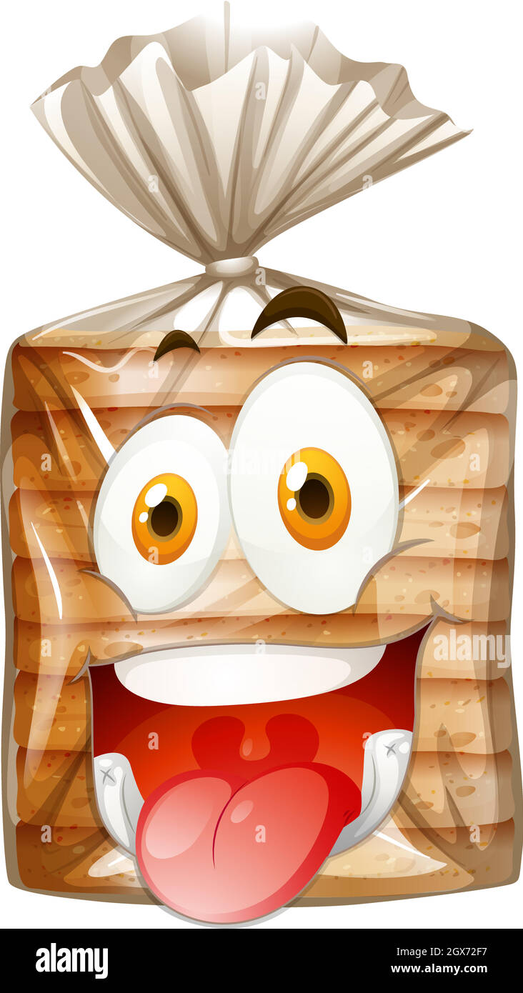 Loaf of bread with happy face Stock Vector Image & Art - Alamy