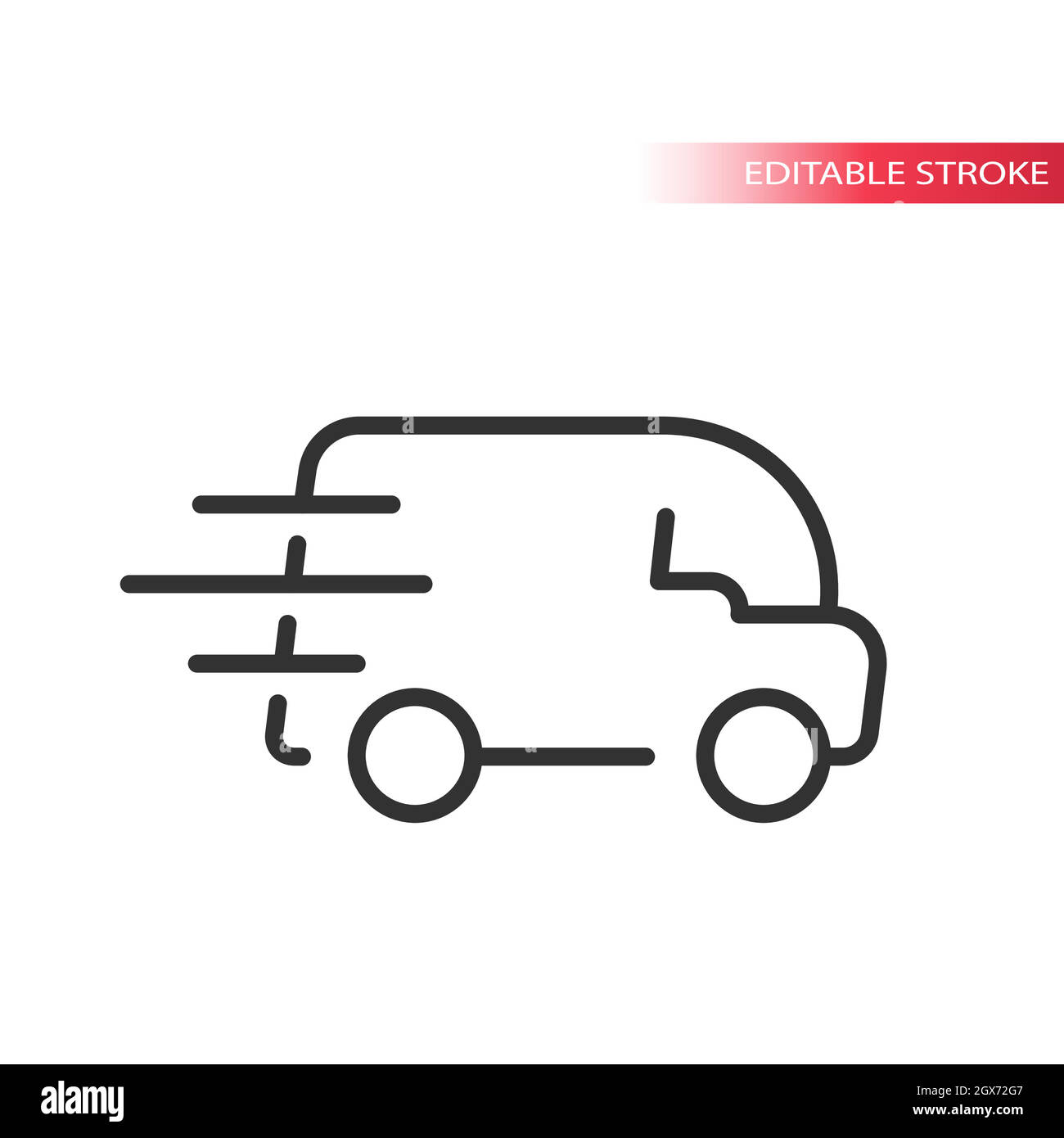 Delivery car icon editable Cut Out Stock Images & Pictures - Alamy