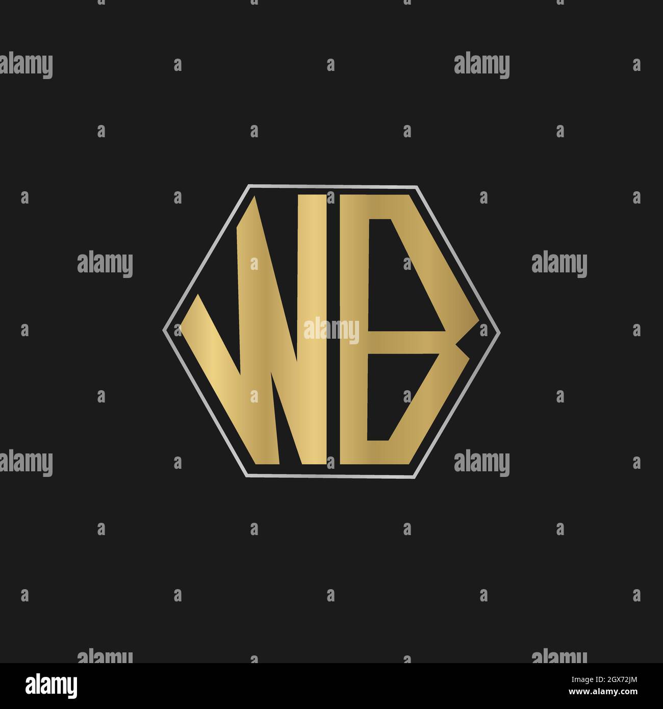 Alphabet Initials logo BW, WB, W and B Stock Vector Image & Art - Alamy