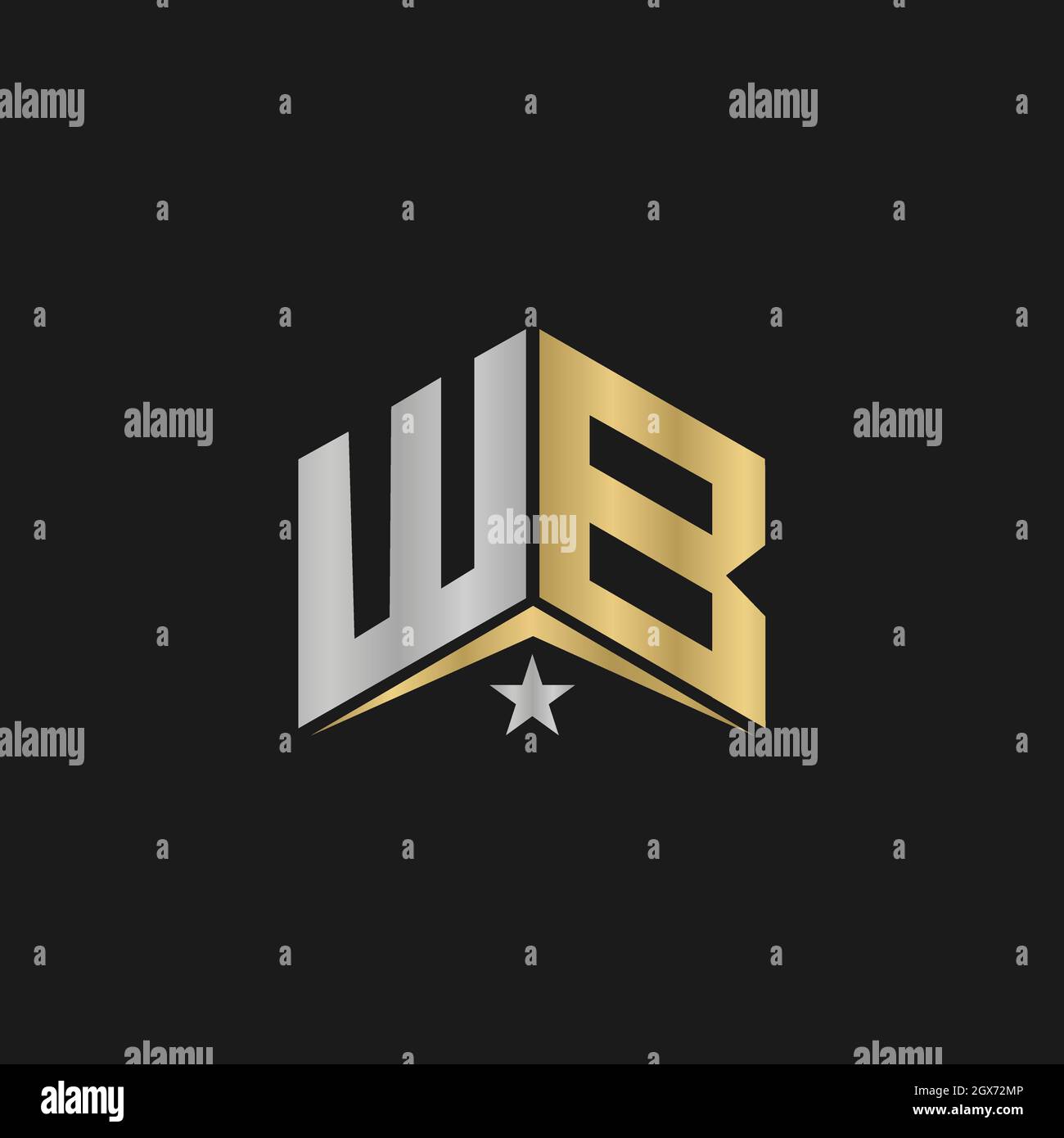 Alphabet Initials logo BW, WB, W and B Stock Vector Image & Art - Alamy