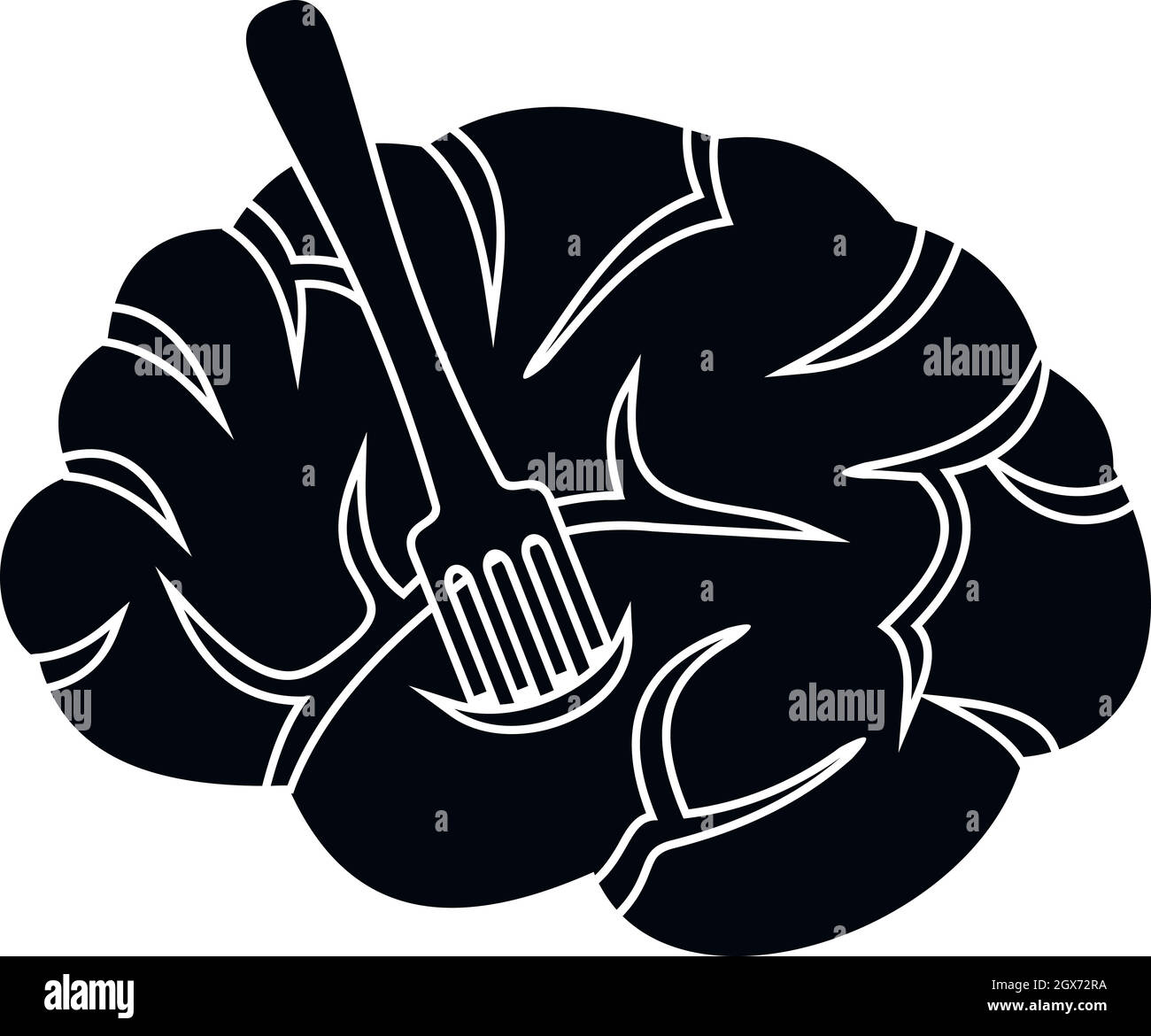 Fork inserted Stock Vector Images - Alamy