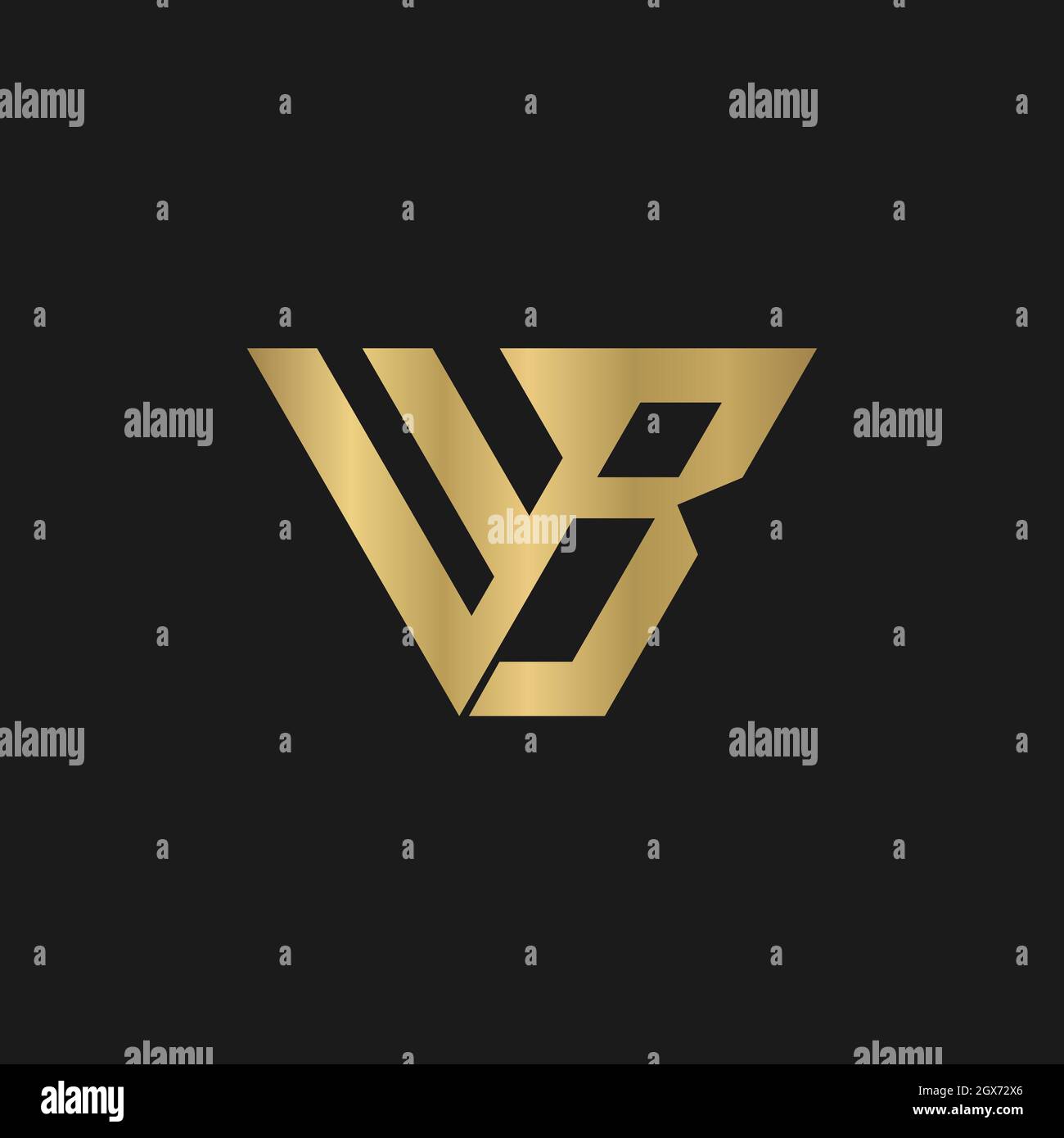 Alphabet Initials logo BW, WB, W and B Stock Vector Image & Art - Alamy