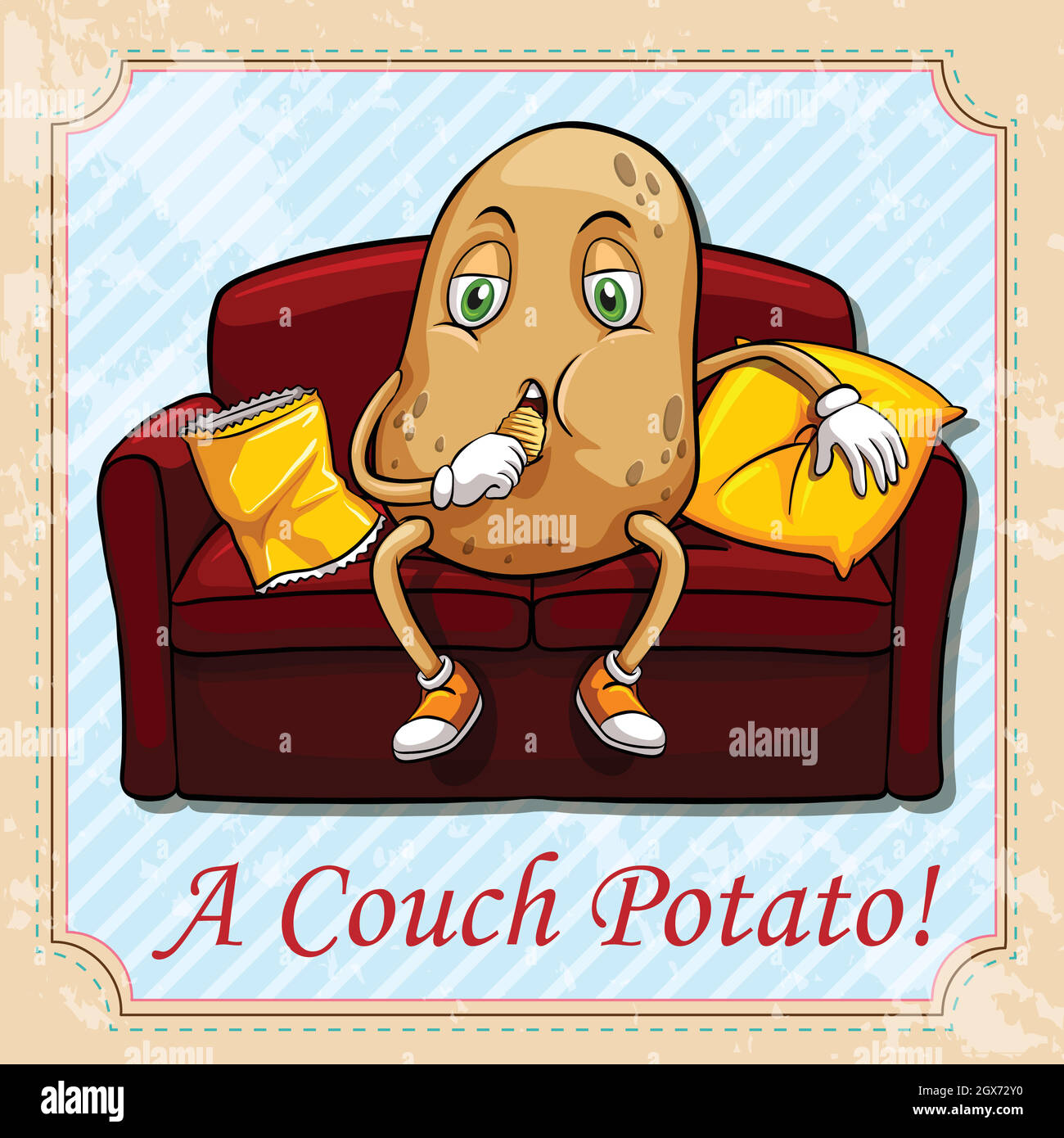Potato sitting on a couch Stock Vector Image & Art - Alamy