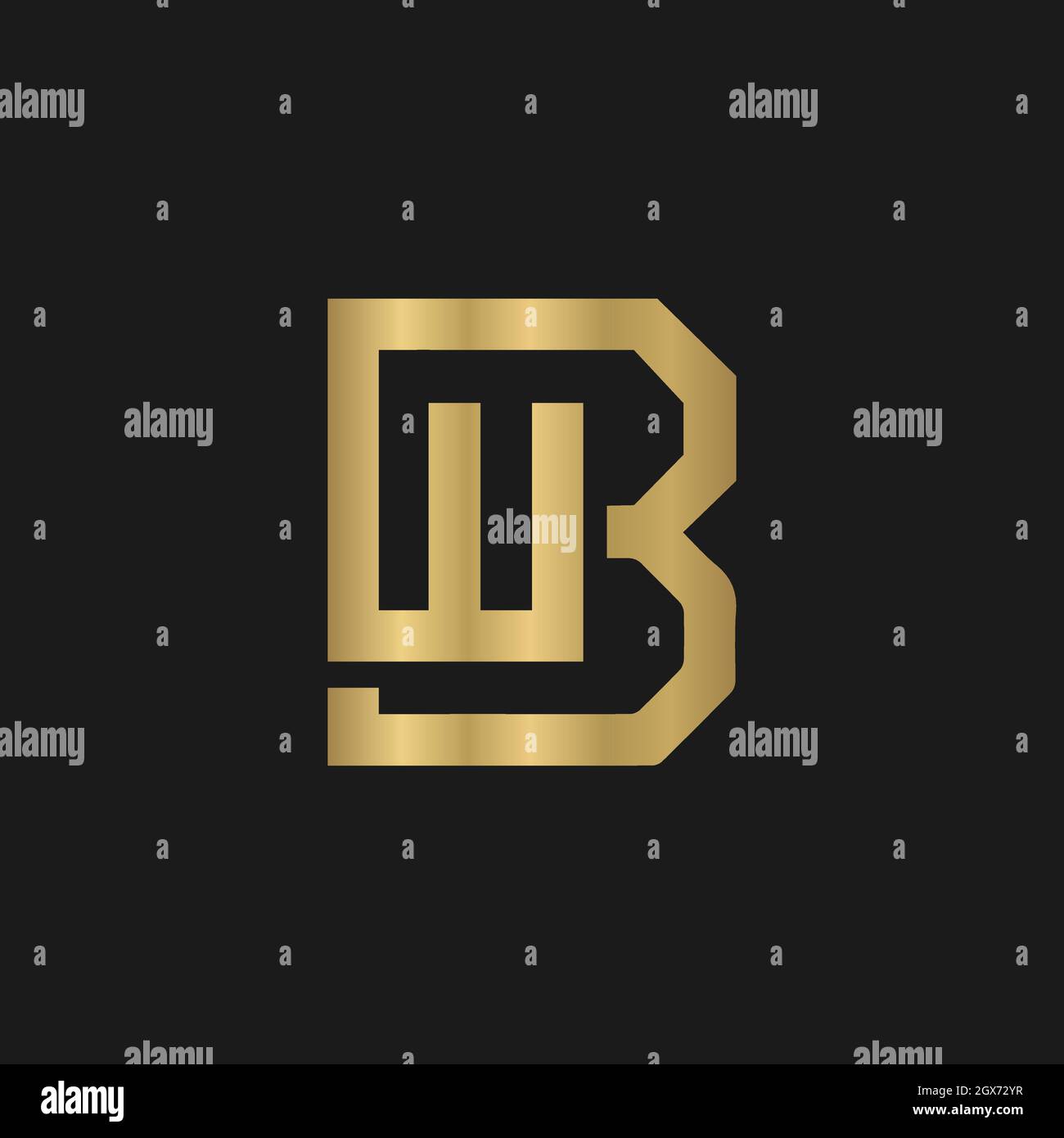 Alphabet Initials logo BW, WB, W and B Stock Vector Image & Art - Alamy
