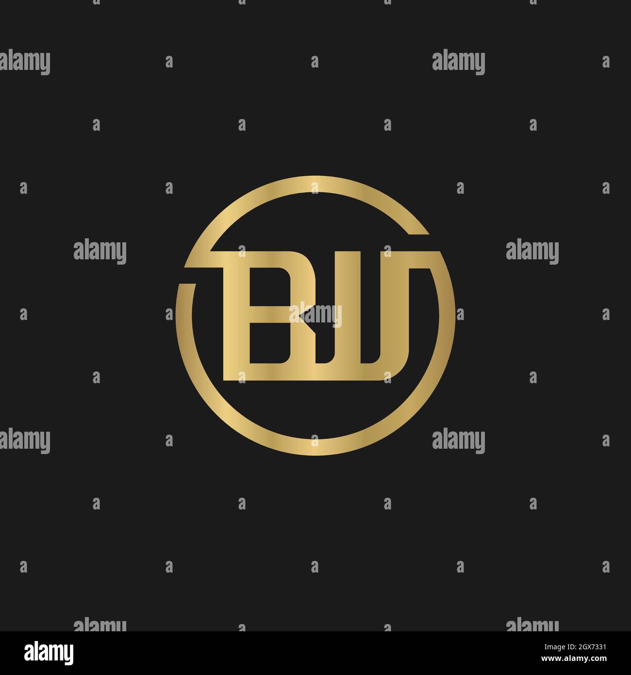 Alphabet Initials logo BW, WB, W and B Stock Vector Image & Art - Alamy
