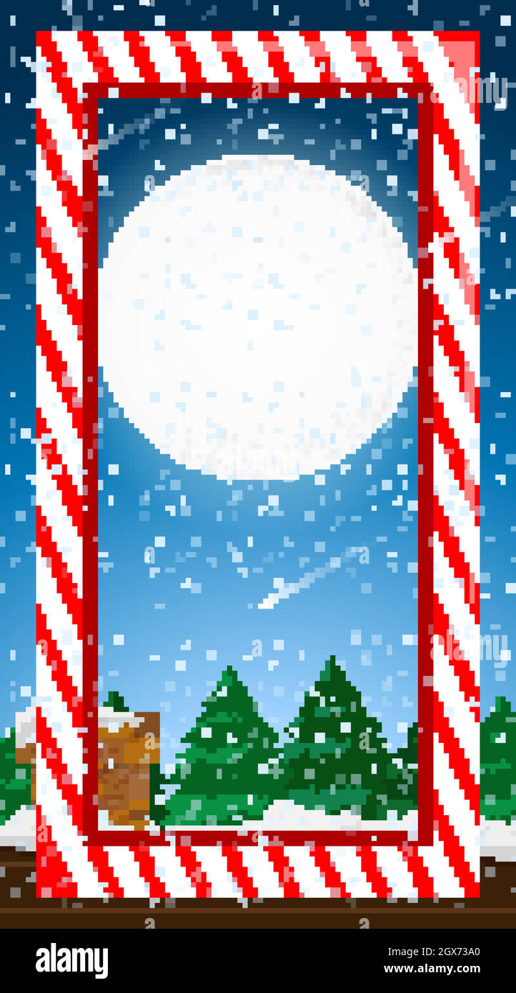 Forest in cold winter Stock Vector Images - Alamy