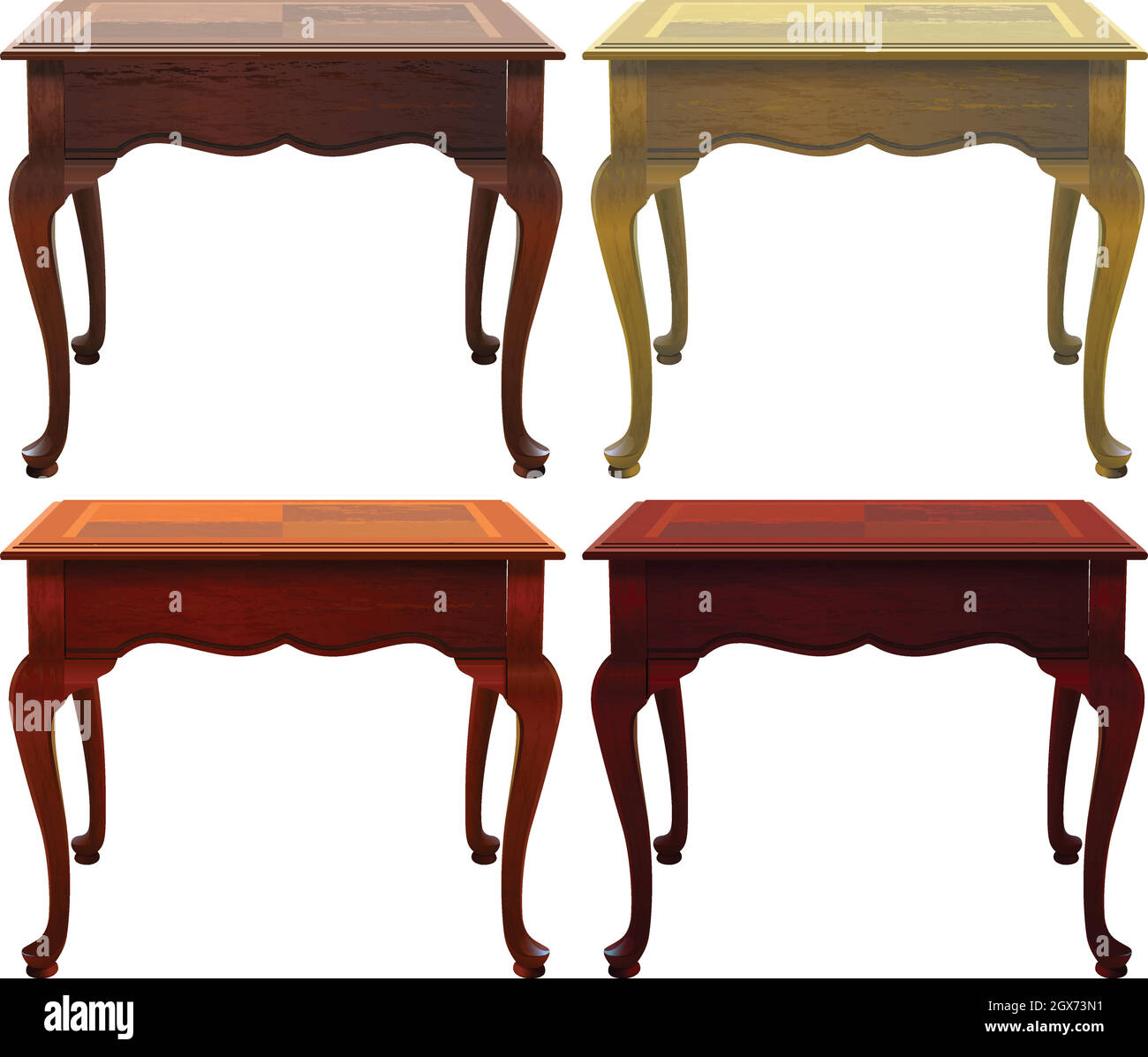 Four wooden tables Stock Vector Image & Art - Alamy