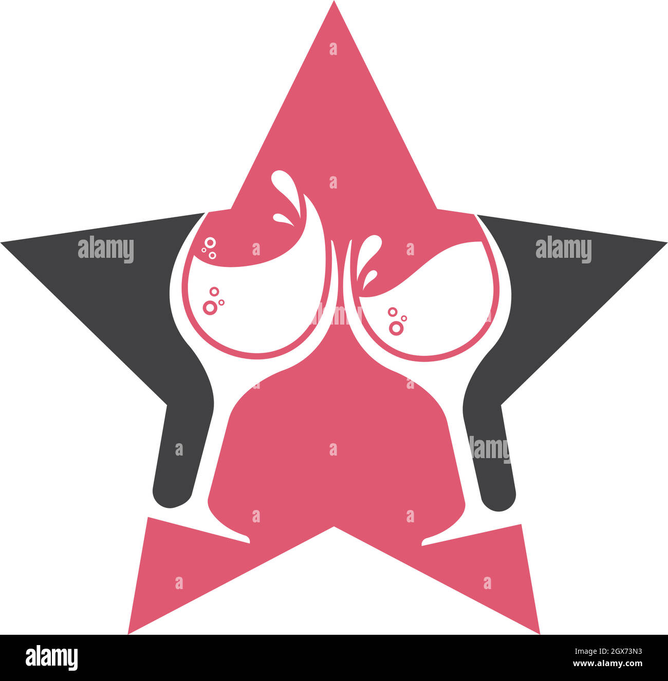 Glass red wine vector logo hi-res stock photography and images - Alamy