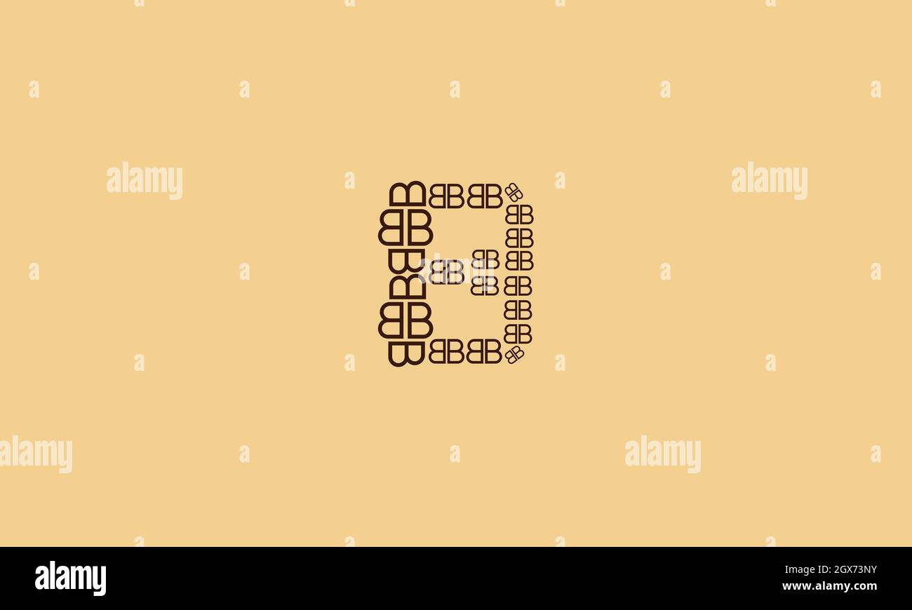 letter b logo with negative space effect for illustration use Stock ...