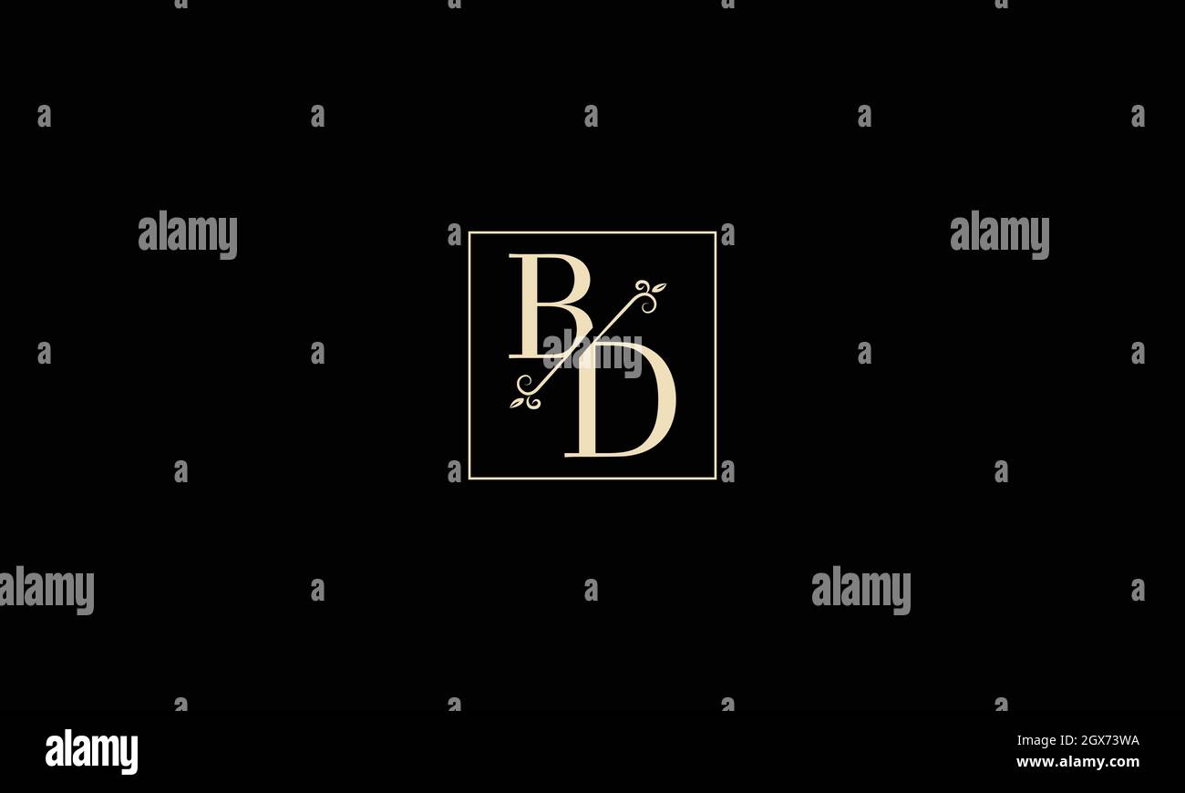 LETTERS B D LOGO DESIGN WITH NEGATIVE SPACE EFFECT FOR ILLUSTRATION USE ...
