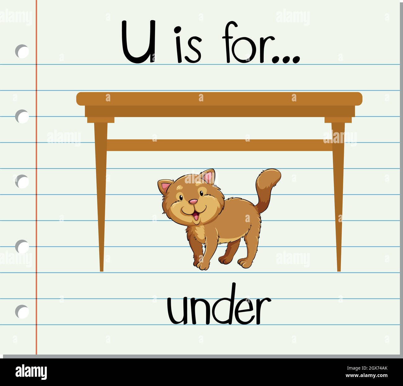 Flashcard letter U is for under Stock Vector Image & Art - Alamy