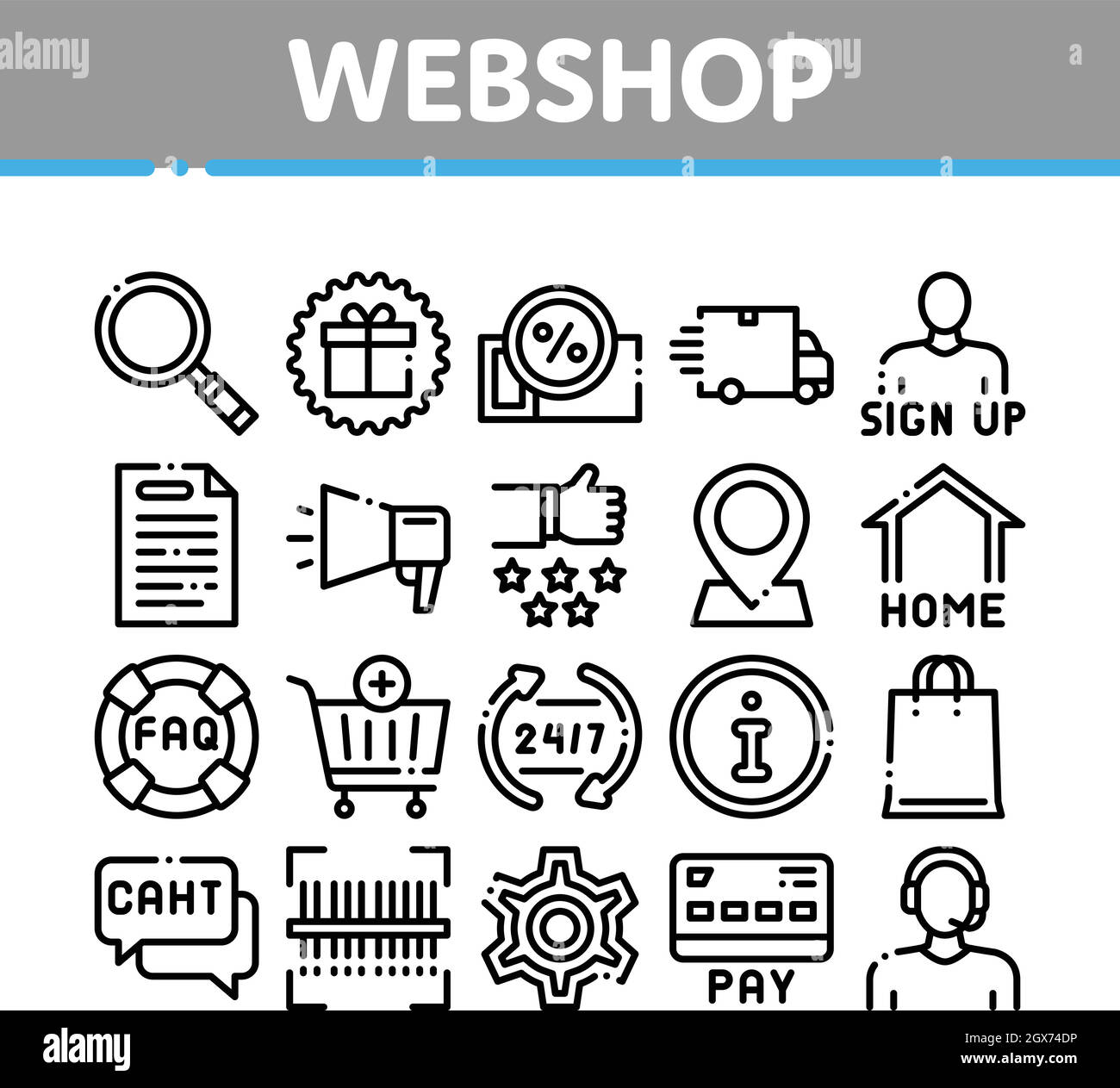 Webshop icons Stock Vector Images - Alamy