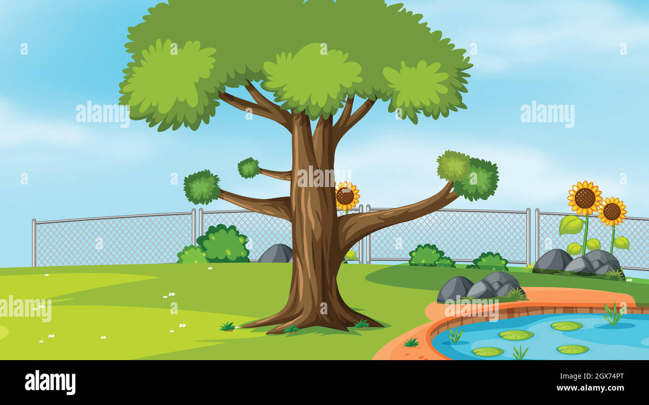 Empty lake landscape Stock Vector Images - Alamy