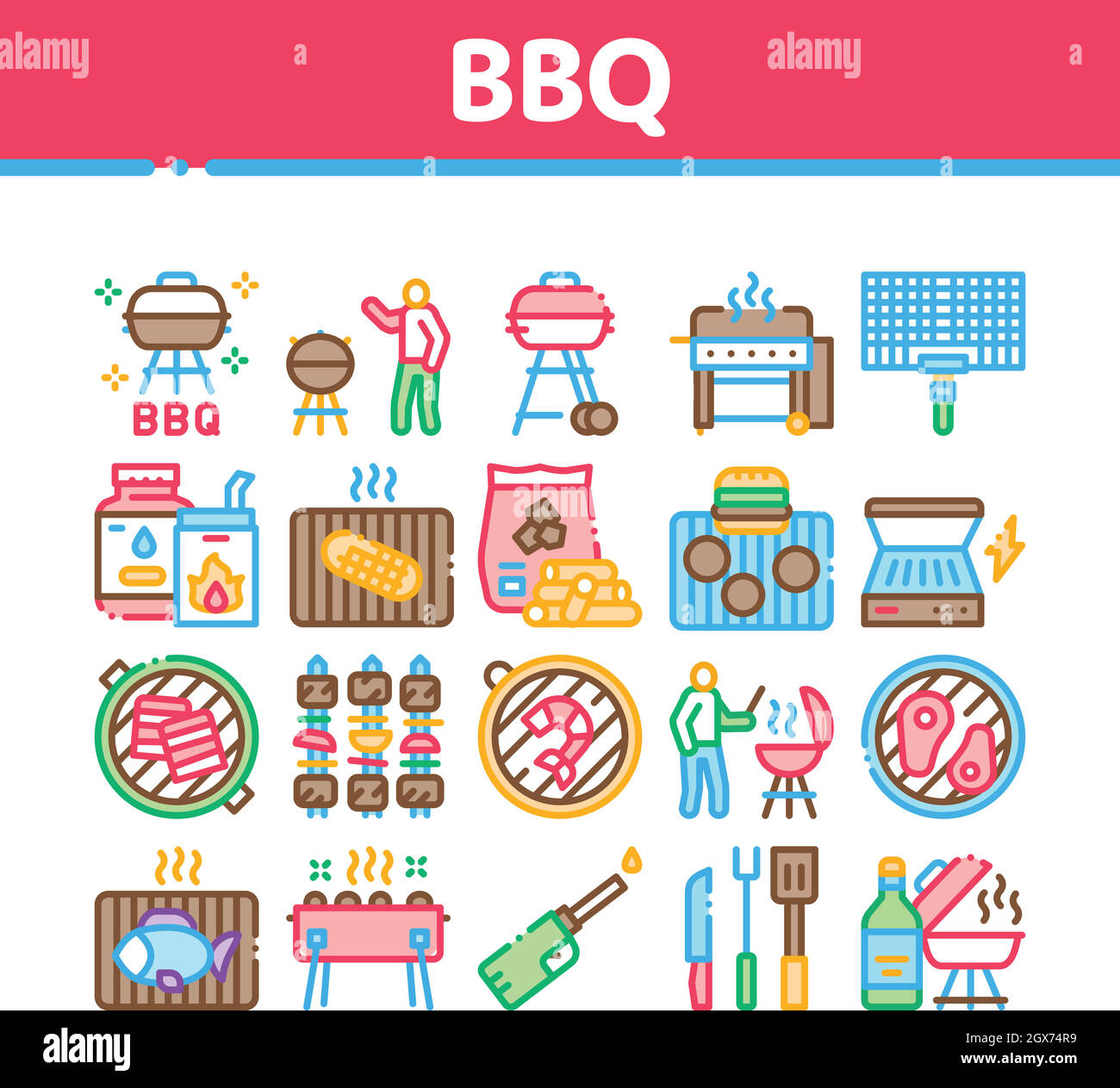 Barbecue illustrations hi-res stock photography and images - Alamy