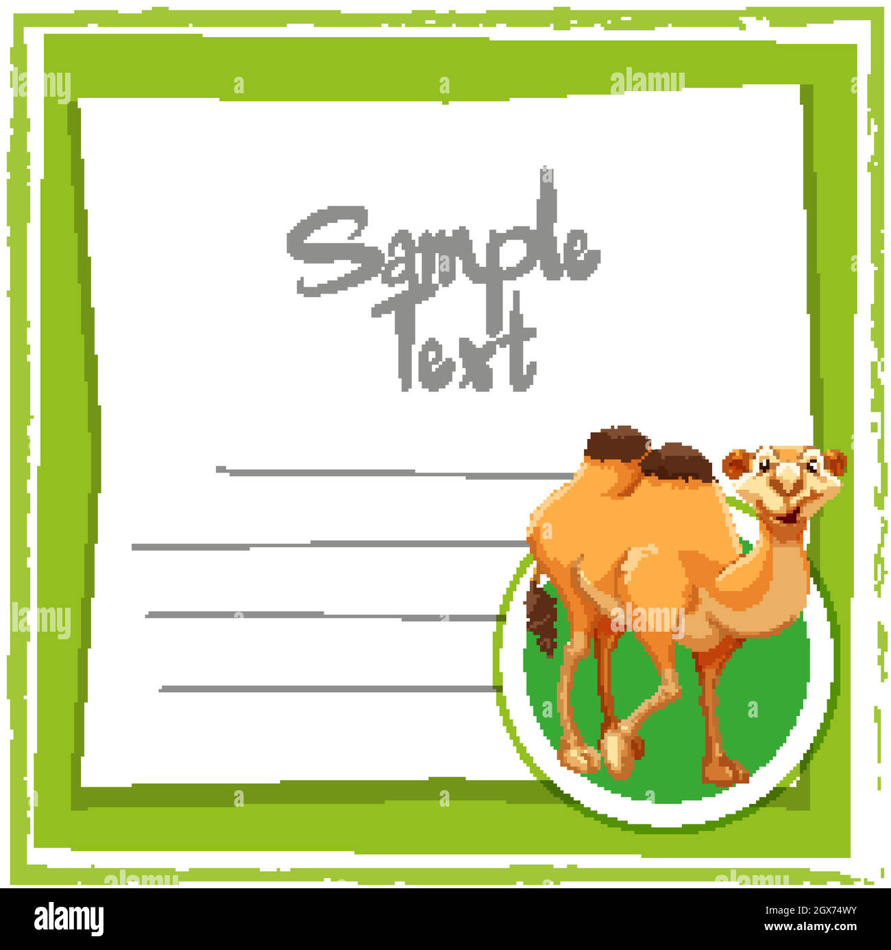 Card template with cute camel Stock Vector Image & Art - Alamy