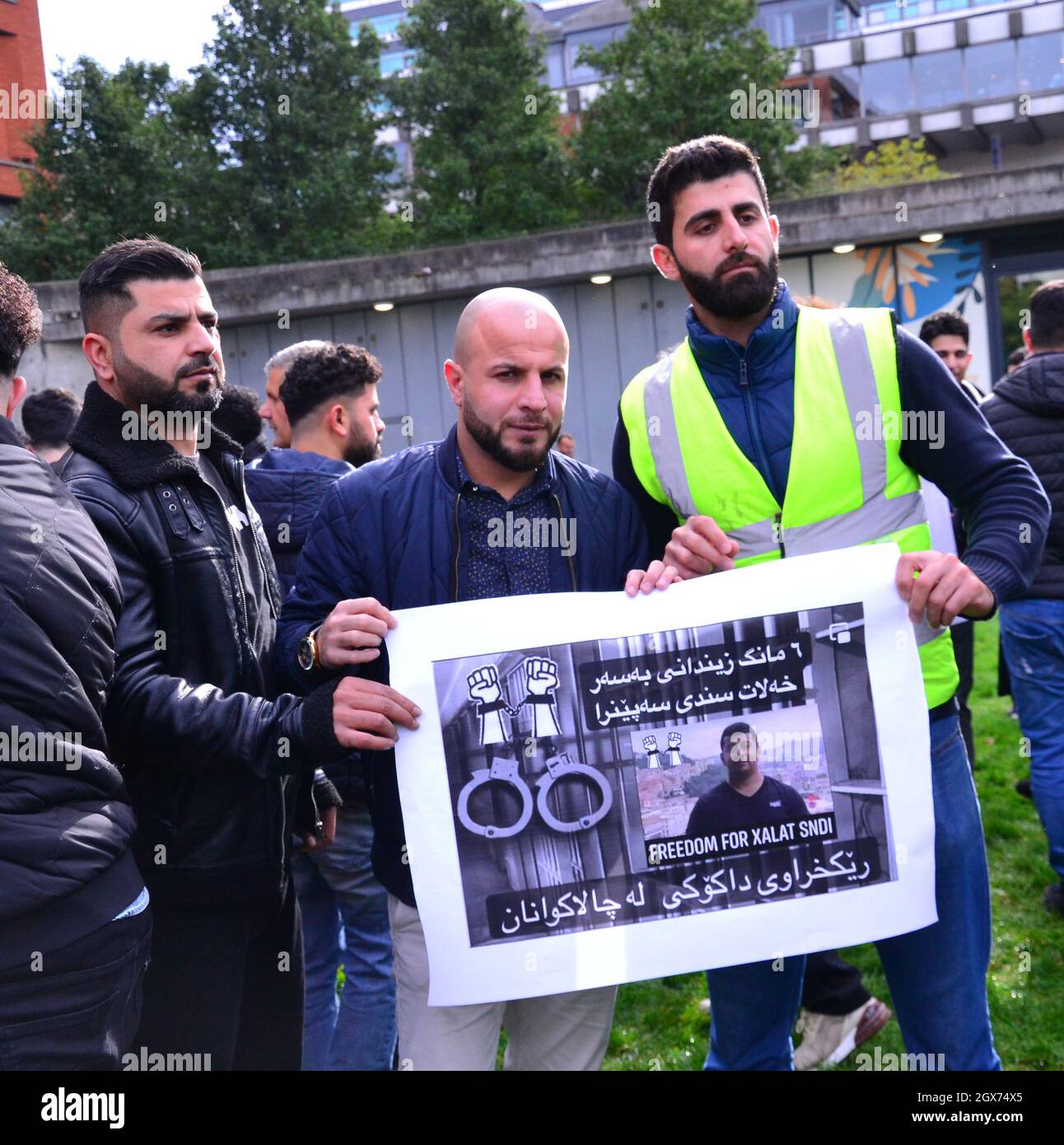 Manchester, UK, 4th October, 2021. Manchester's Kurdish community ...