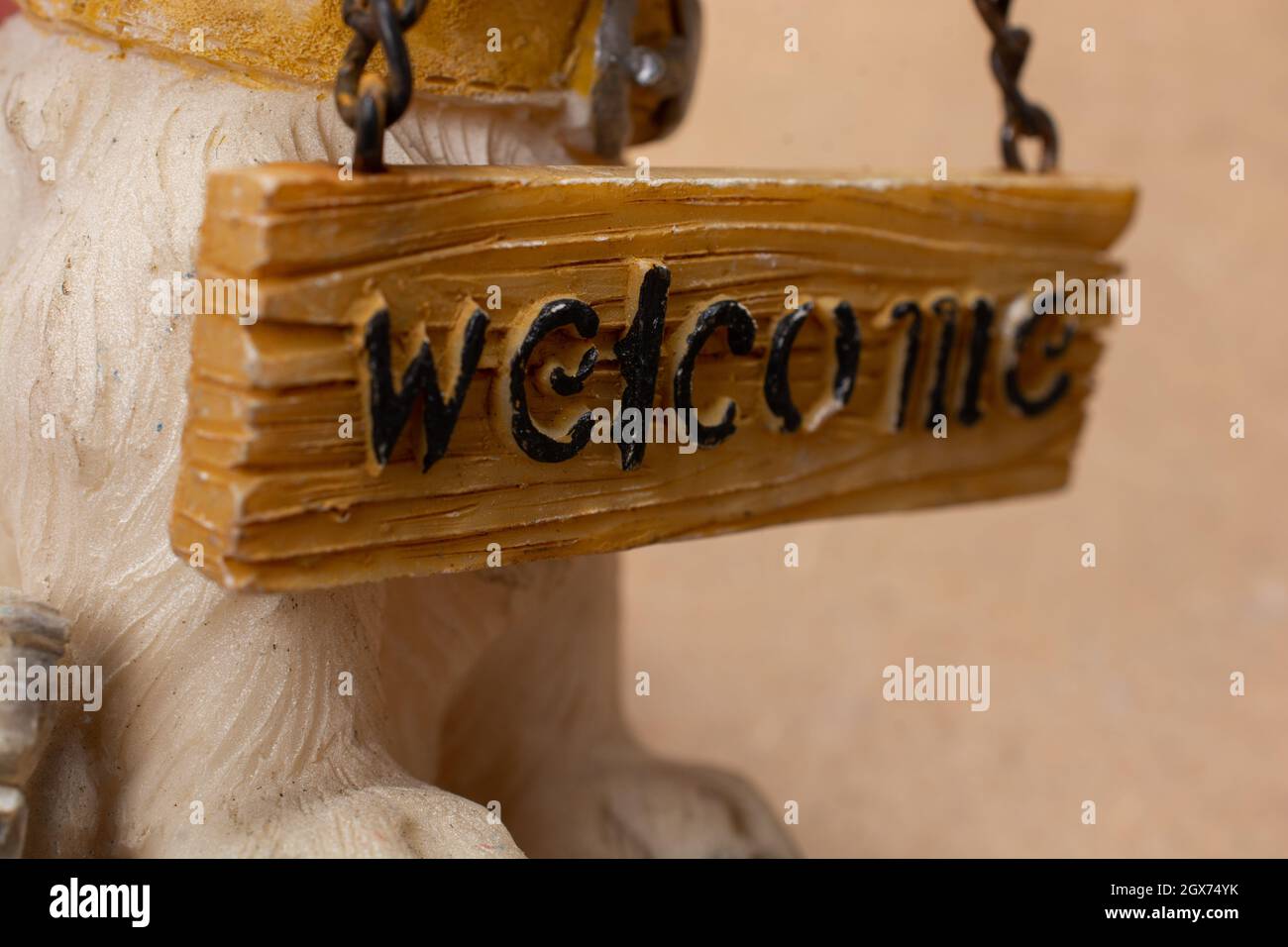 Symbolic text "Welcome" as a decoration Stock Photo - Alamy