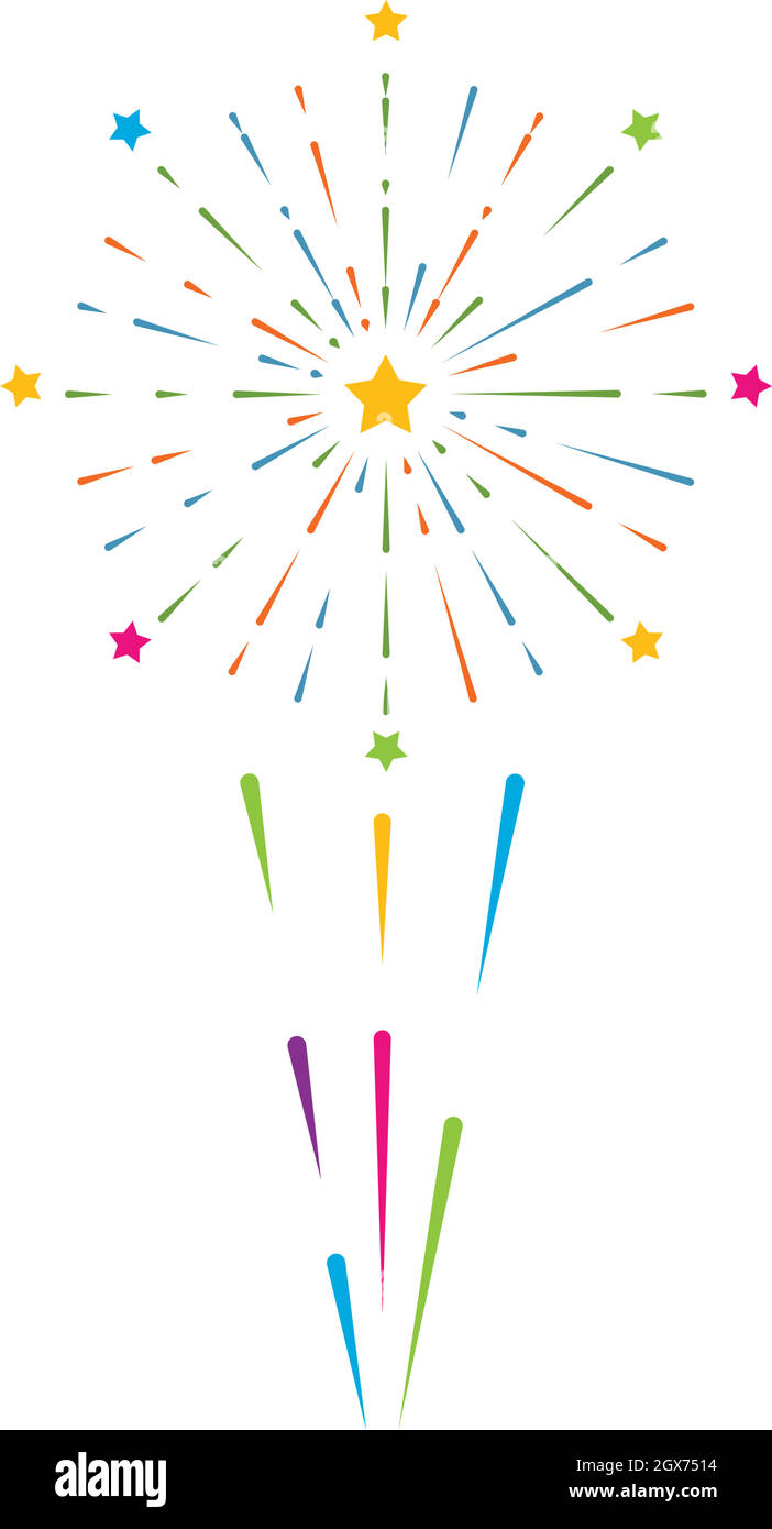 Party illustration firework Stock Vector Images - Alamy