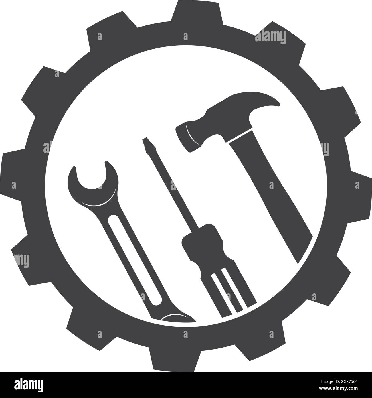 wrench vector illustration and icon of automotive repair Stock Vector ...