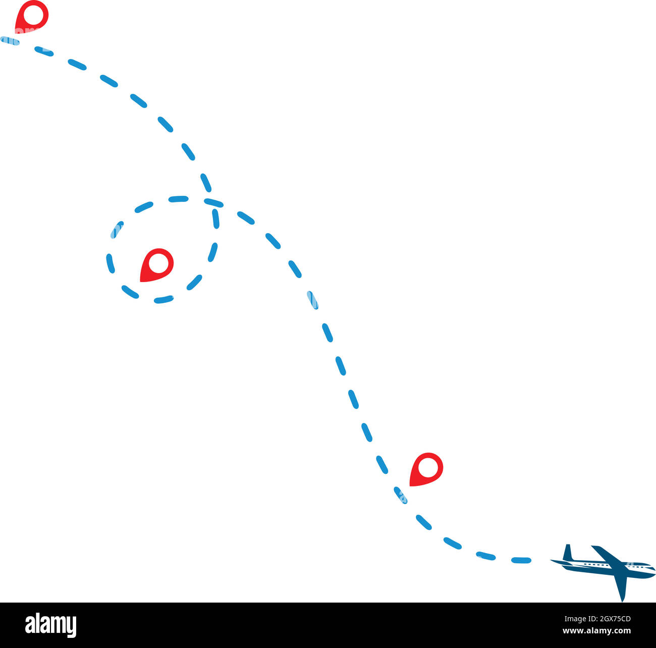 Flight route map Stock Vector Images - Alamy