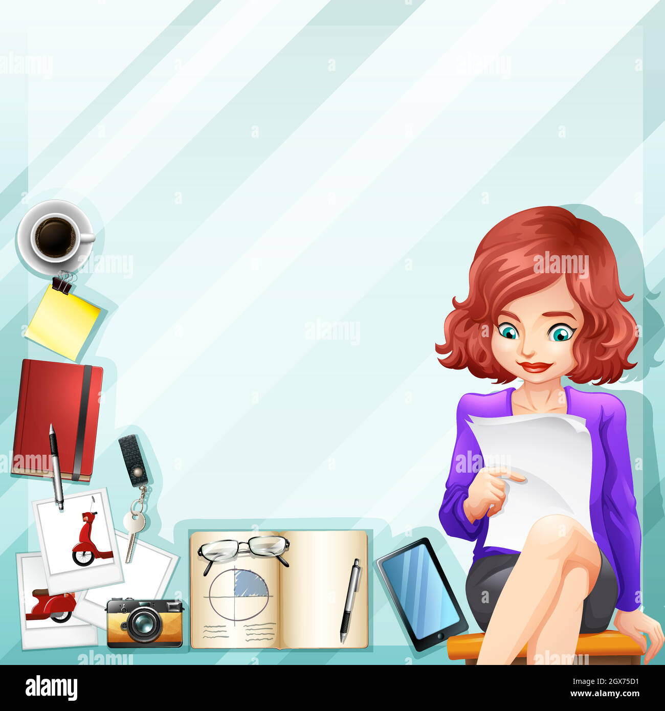 Female office worker Stock Vector Images - Alamy
