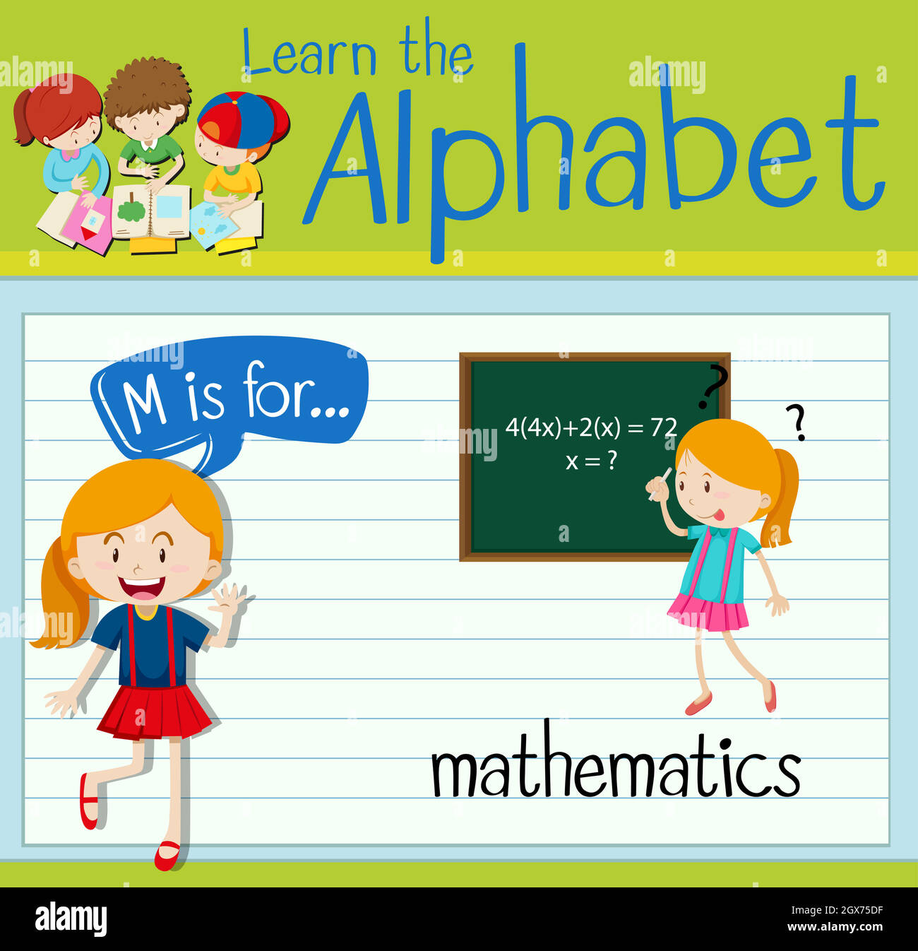 Flashcard letter M is for mathematics Stock Vector Image & Art - Alamy