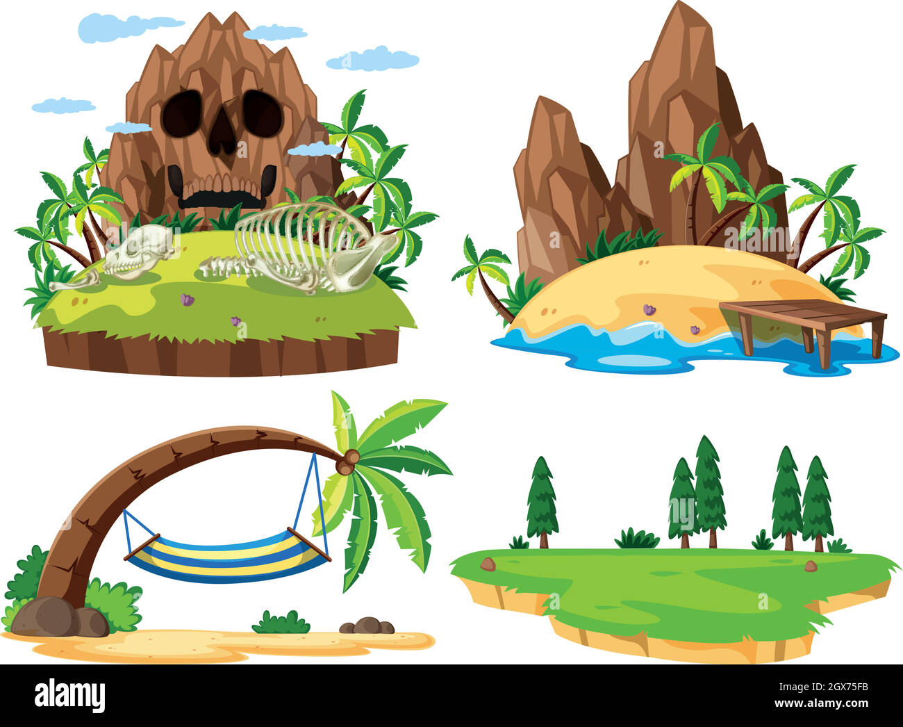 Set of different island Stock Vector Image & Art - Alamy