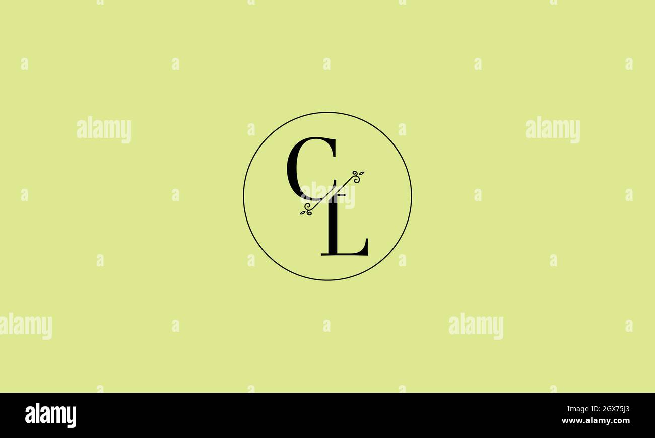 LETTERS CL LOGO DESIGN WITH NEGATIVE SPACE EFFECT FOR ILLUSTRATION USE ...