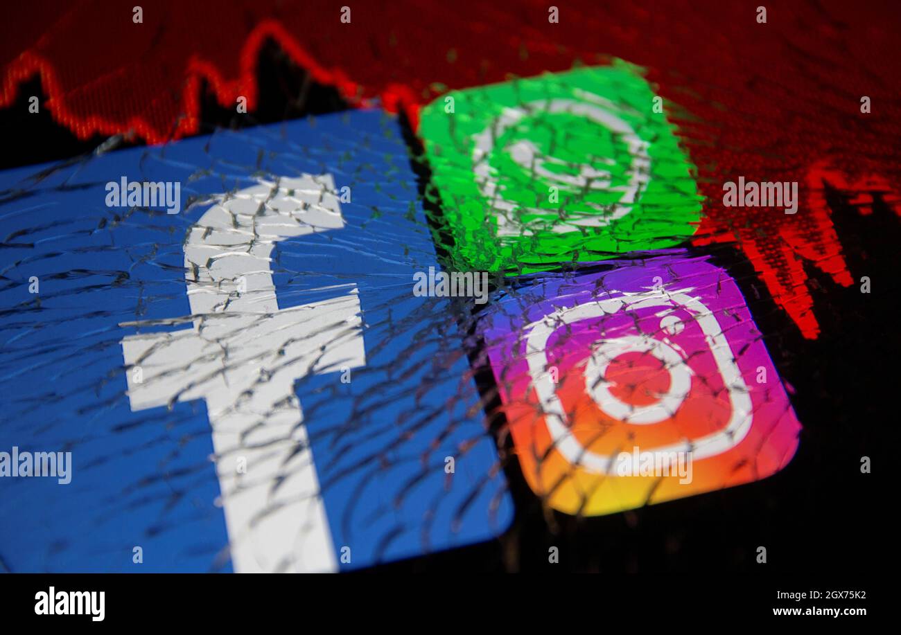 Facebook logo broken hi-res stock photography and images - Alamy