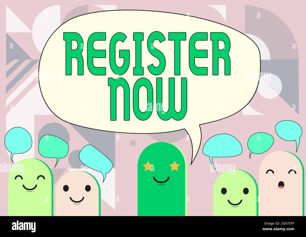 Register now cartoon hi-res stock photography and images - Alamy