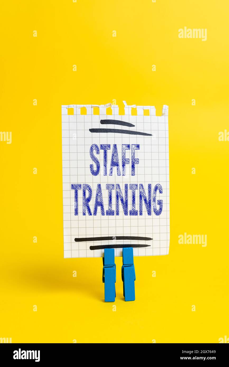 Conceptual caption Staff Training. Word Written on A program that helps ...