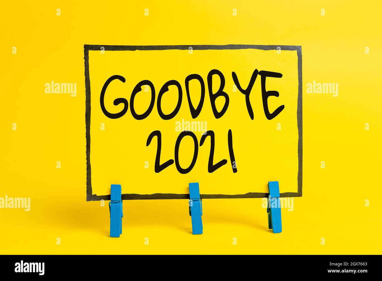 Writing displaying text Goodbye 2021. Word for express good wishes when ...