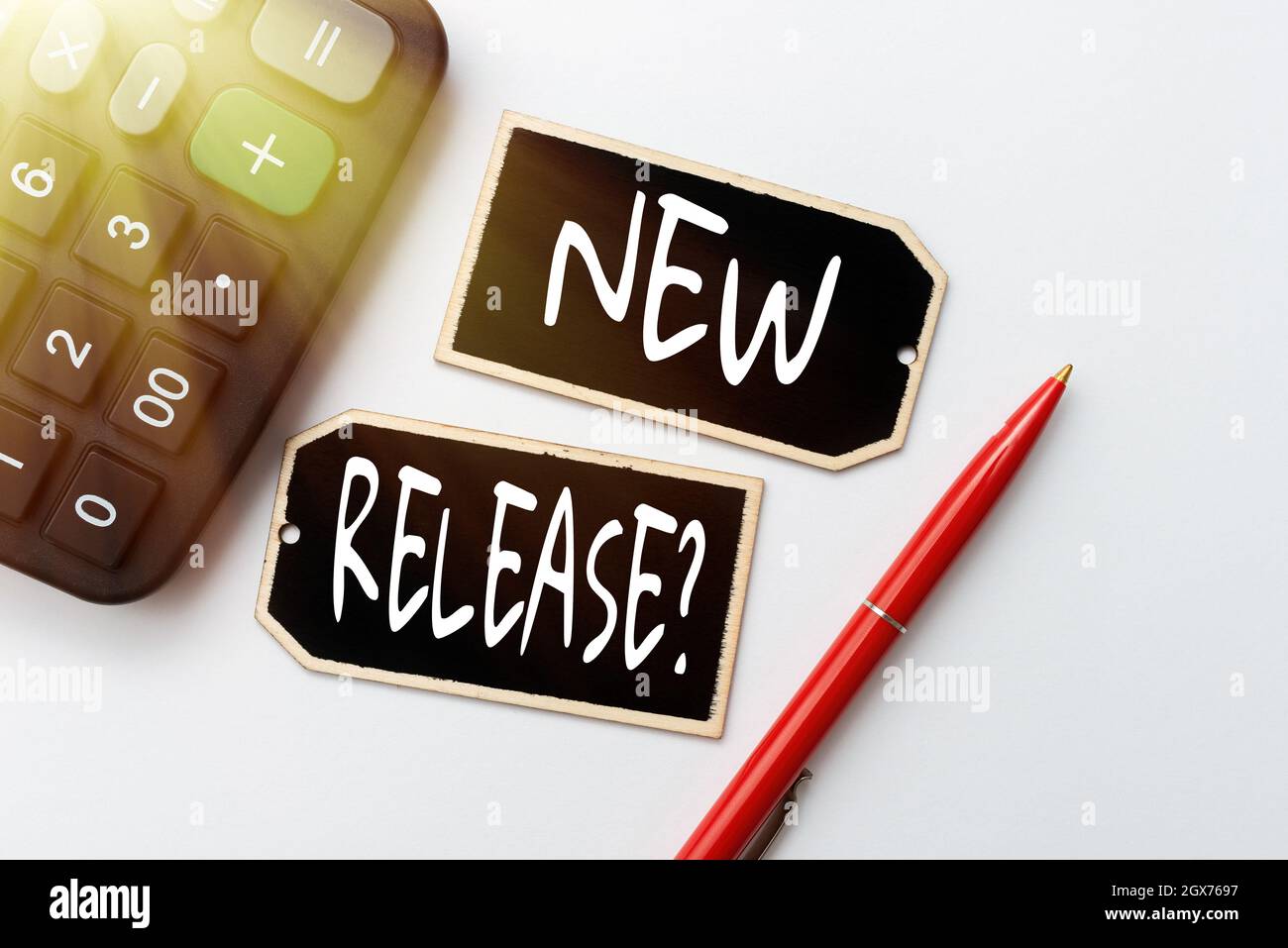 Inspiration showing sign New Release Question. Business concept asking ...