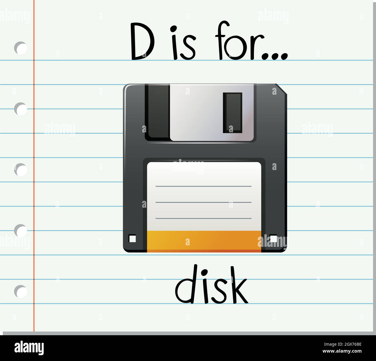 Flashcard letter D is for disk Stock Vector Image & Art - Alamy