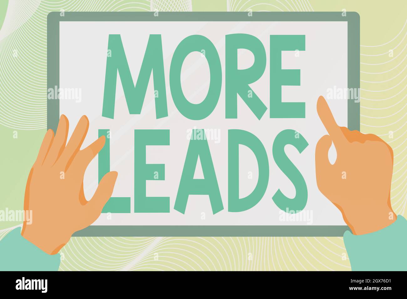 Sign displaying More Leads. Internet Concept initiation of consumer ...