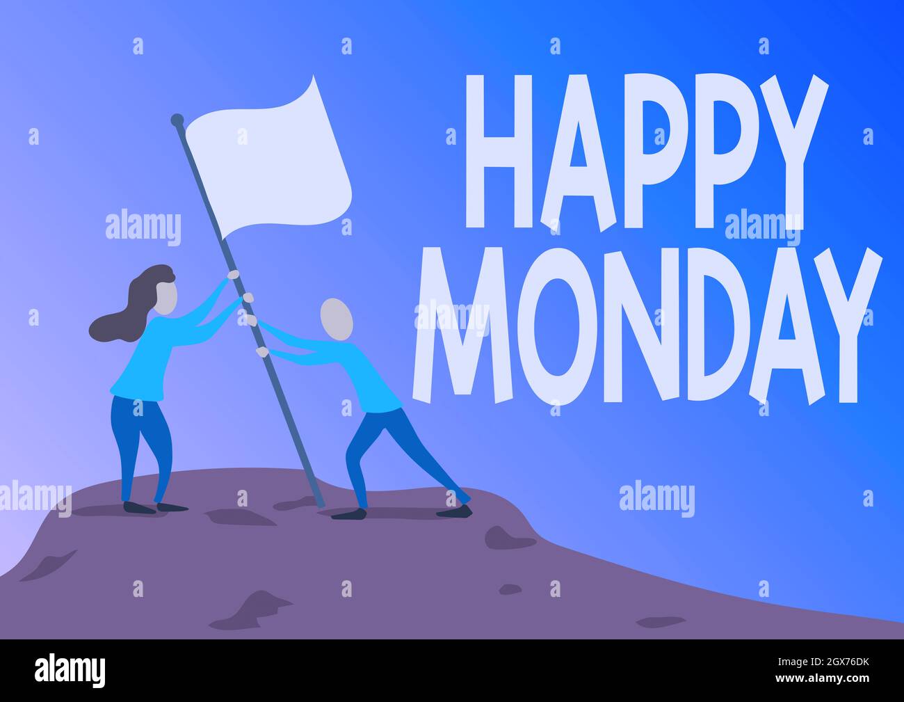 Text Sign Showing Happy Monday Business Concept Telling That Person