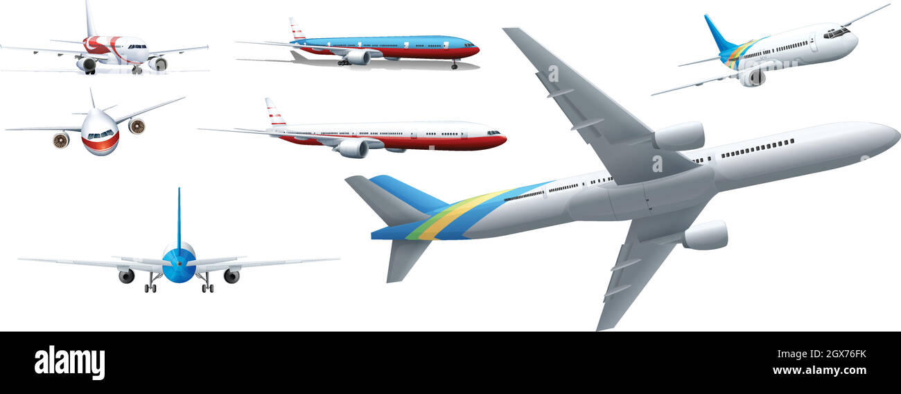 Different design of airplanes Stock Vector Image & Art - Alamy