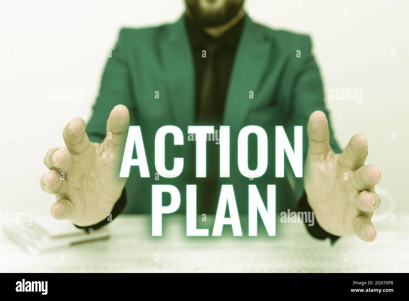 Conceptual caption Action Plan. Word for proposed strategy or course of ...