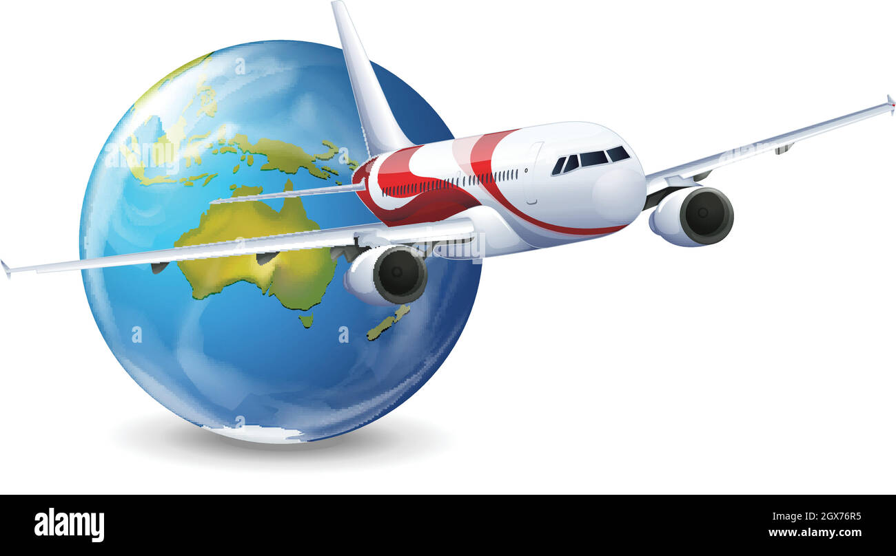 Earth with wings Stock Vector Images - Alamy